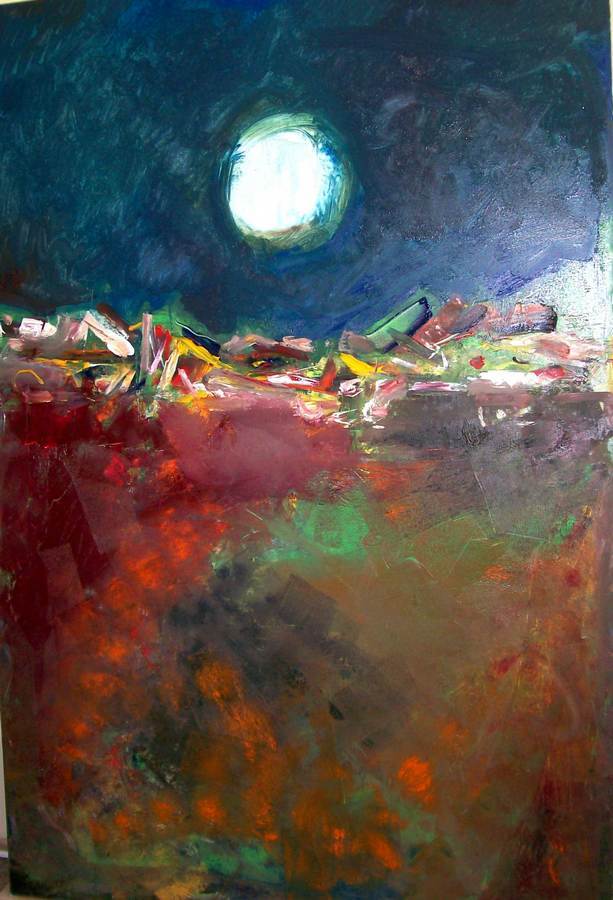 White Moon an acrylic/oil painting by Arthur Secunda - 8 decades of ...